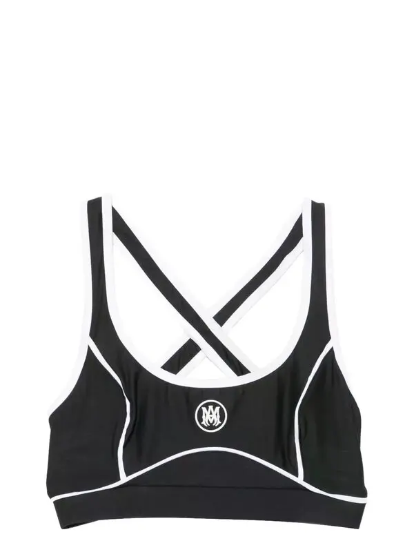 Amiri Ma Piped Sports Bra - Black