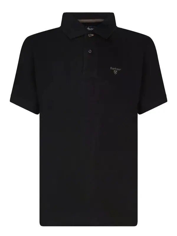 Barbour Logo-embroidered Polo Shirt - Black
