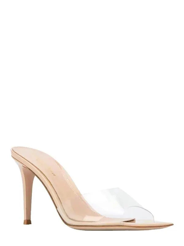 GIANVITO ROSSI Elle 85 Pointed-toe Sandals - Neutrals