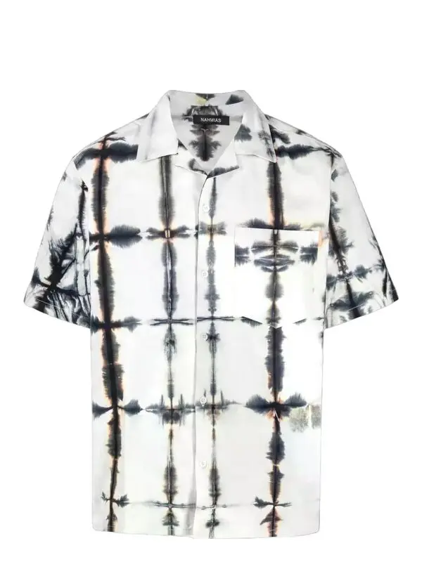 NAHMIAS Tie-dye Short-sleeve Shirt - White