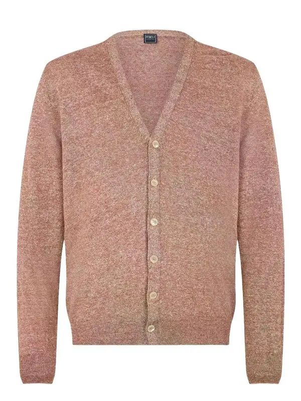 Fedeli V-neck Cardigan - Red