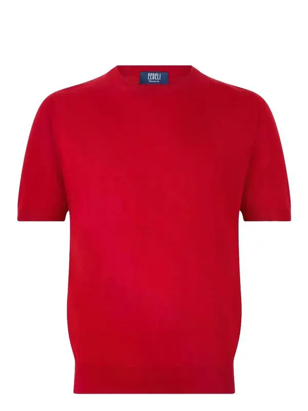 Fedeli Crew-neck T-shirt - Red