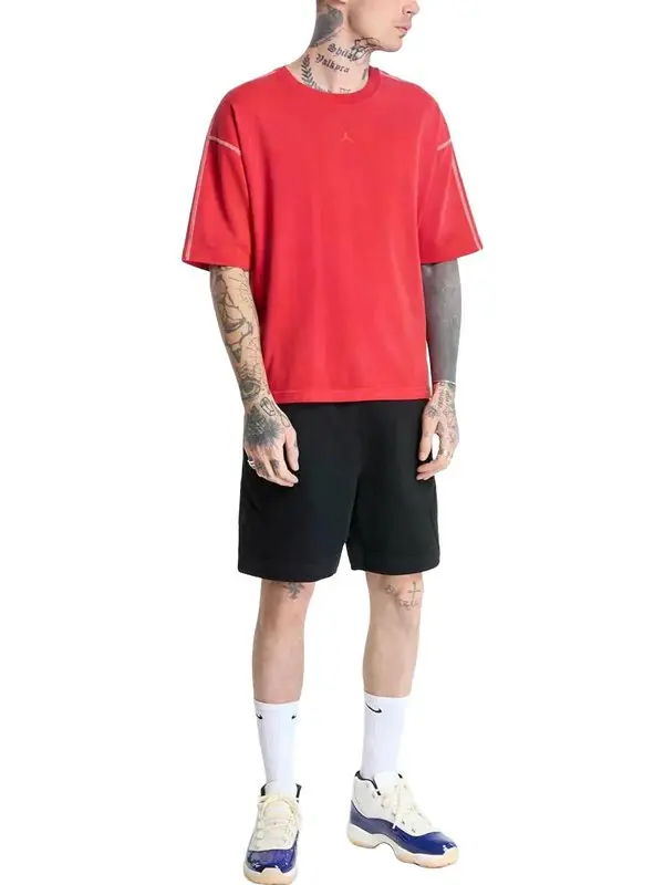 JORDAN Flight Contrast-stitch T-shirt - Red