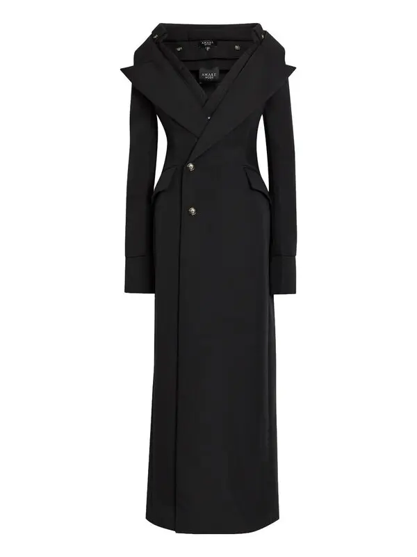 A.W.A.K.E. Mode Off-the-shoulder Maxi Blazer Dress - Black
