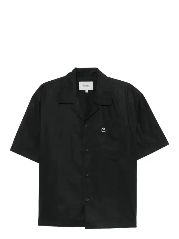 Carhartt Work In Progress Kendry Logo-embroidered Short-sleeve Cotton Shirt - Black