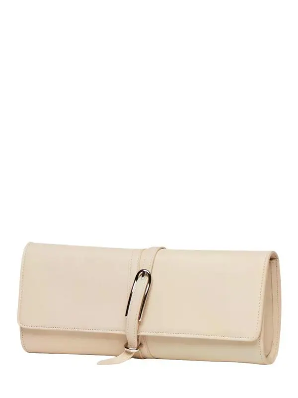 LIFFNER Belted Leather Clutch Bag - Neutrals