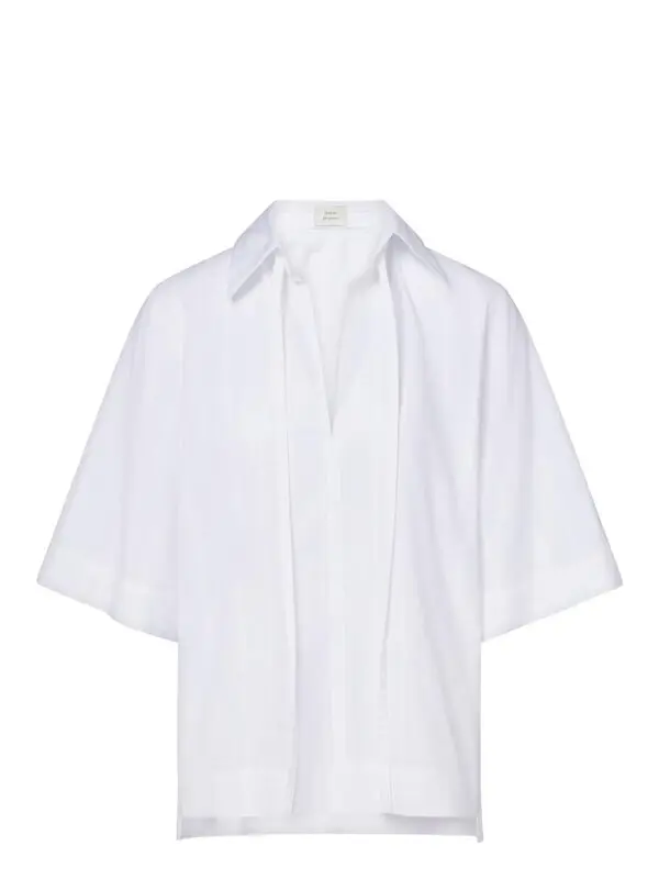 Loulou De Saison Sofi Tie-neck Cotton Poplin Top - White