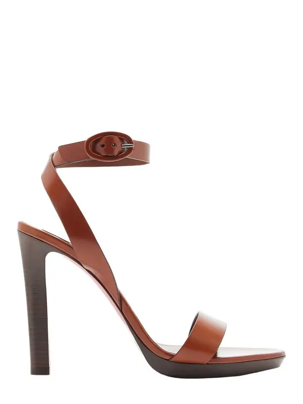CHRISTIAN LOUBOUTIN Fanny Leather Sandals - Brown