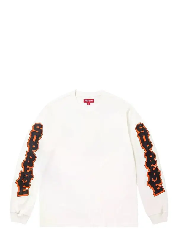 Supreme Logo-print Long-sleeve T-shirt - Neutrals