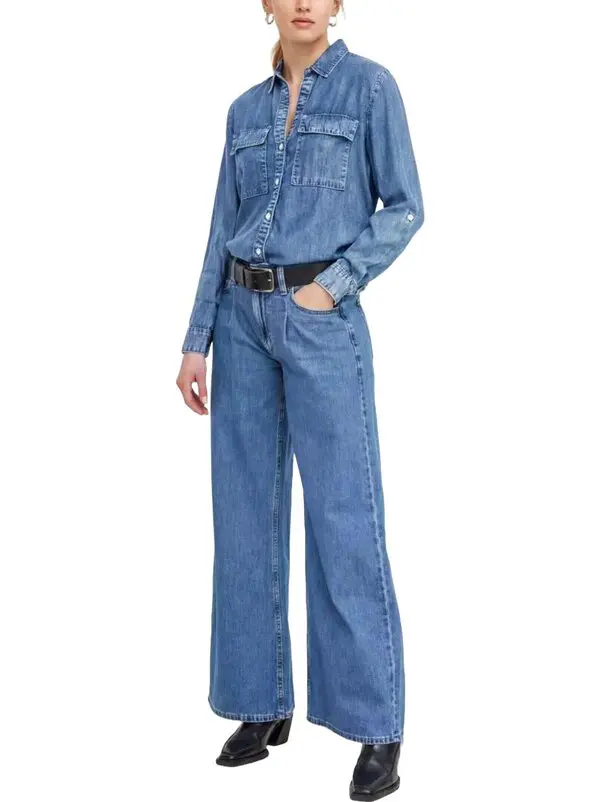 LEVI'S Classic Buttoned Shirt With Chest Pockets - Blue
