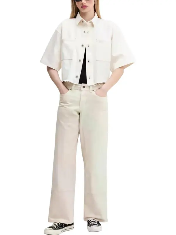 Dickies Patchwork Straight Leg Jeans - Neutrals