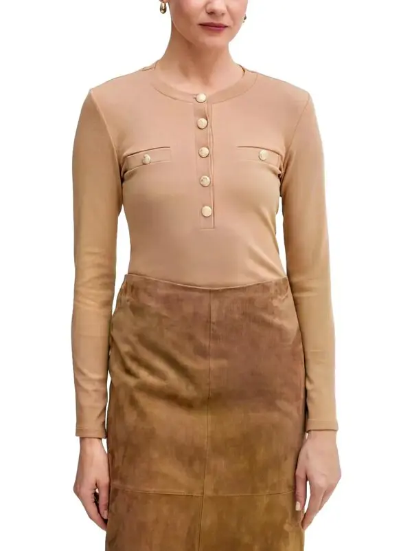 MARC AUREL Button-detail Top - Neutrals