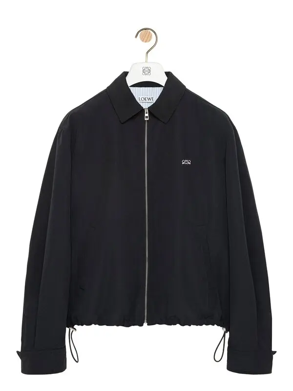 Loewe Canvas Zip-up Jacket - Black
