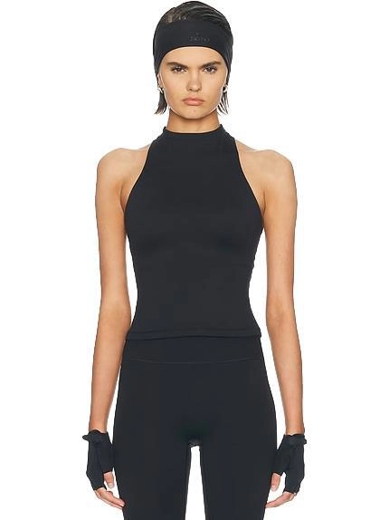NIKESKIMS Nike X Skims Matte Mock Neck Racer Tank Top - Obsidian