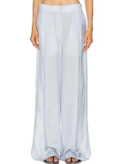 Dries Van Noten Pila Wide Leg Trousers - Light Blue