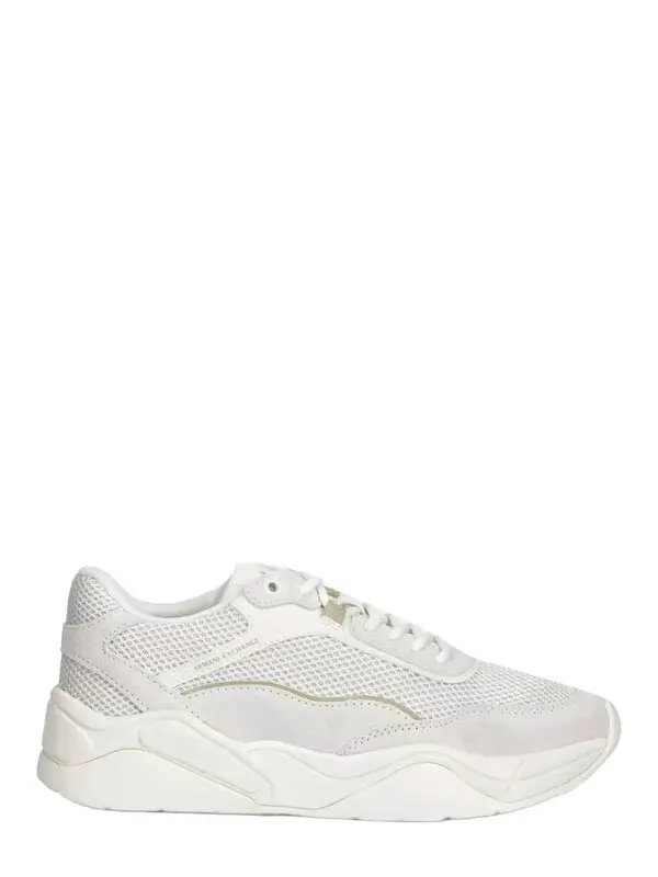 Armani Exchange Panelled Mesh Sneakers - Neutrals