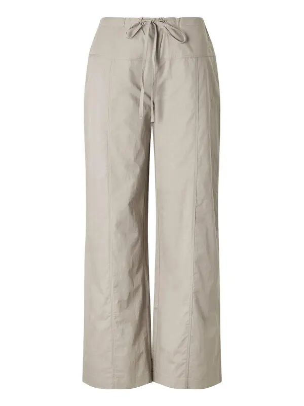 DEIJI STUDIOS Seam Organic Cotton Straight-leg Drawstring Pants - Gray