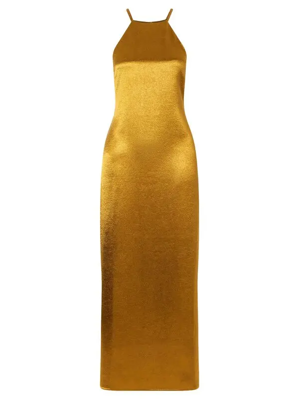 Giuliva Heritage The Martha Satin Maxi Dress - Gold