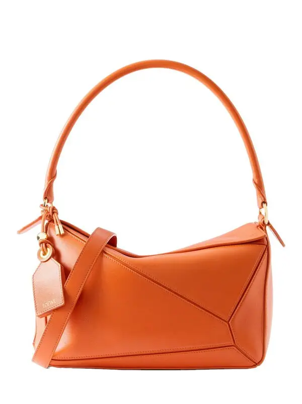 Loewe Paula's Ibiza Puzzle Small Leather Shoulder Bag - Orange