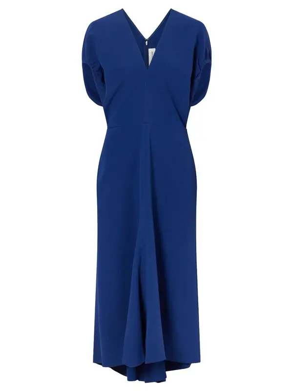 Victoria Beckham Edith Crepe Midi Dress - Blue