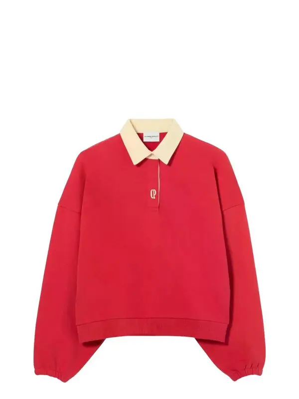 Claudie Pierlot Embroidered Logo Sweatshirt - Red