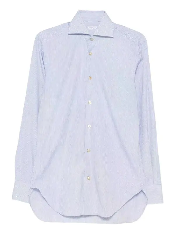 Kiton Striped Cotton Shirt - Blue