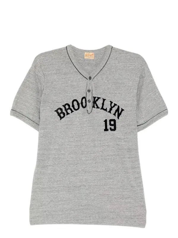 Whitesville Contrast-trim Marl T-shirt - Grey