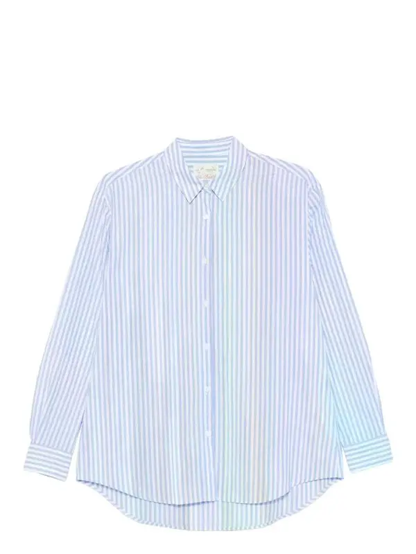 MC2 SAINT BARTH Striped Snoopy Print Shirt - Blue
