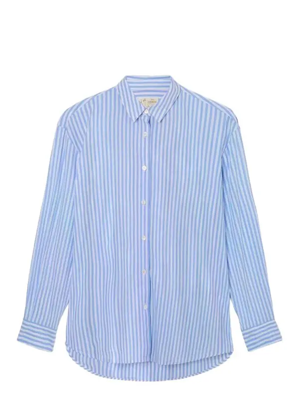 MC2 SAINT BARTH Striped Snoopy Print Shirt - Blue