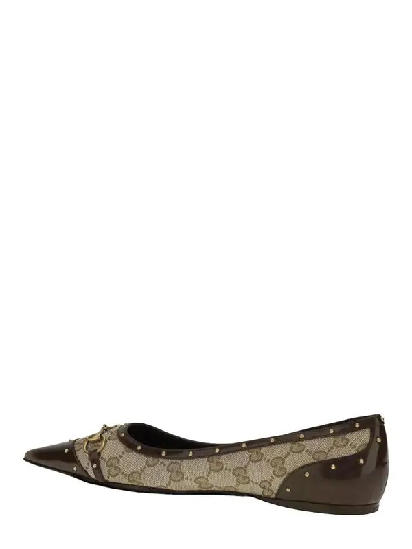 Gucci Horsebit Studded Ballet Flats - Neutrals