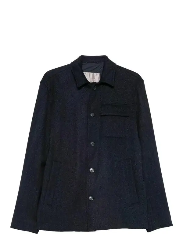 Herno Chest Flap-pocket Button-up Jacket - Blue