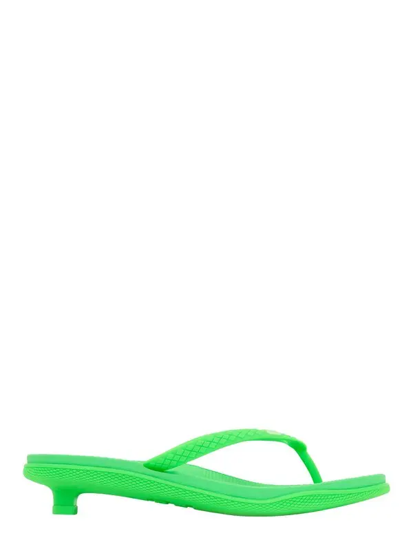 BLOUMME Rise Kitten Heel Sandals - Green