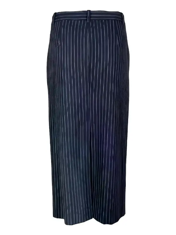 Pinko Pinstriped Pencil Maxi Skirt - Blue