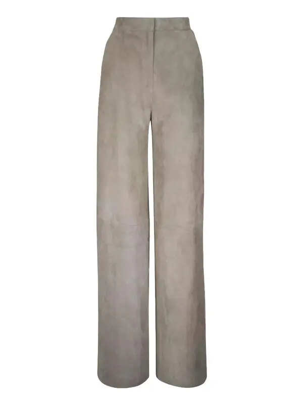 Jitrois Panelled Suede Wide-leg Trousers - Neutrals