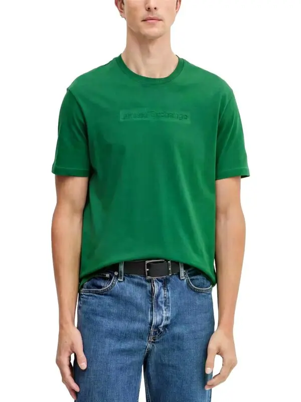 Armani Exchange Logo-debossed T-shirt - Green