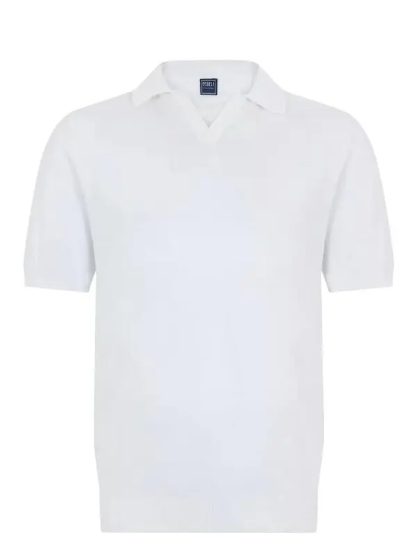 Fedeli Short-sleeve V-neck T-shirt - White