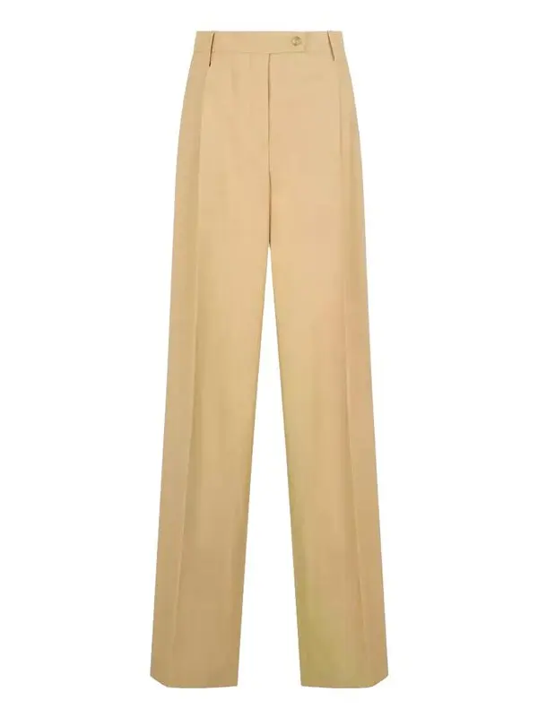 Alberta Ferretti High-waisted Pleated Trousers - Neutrals