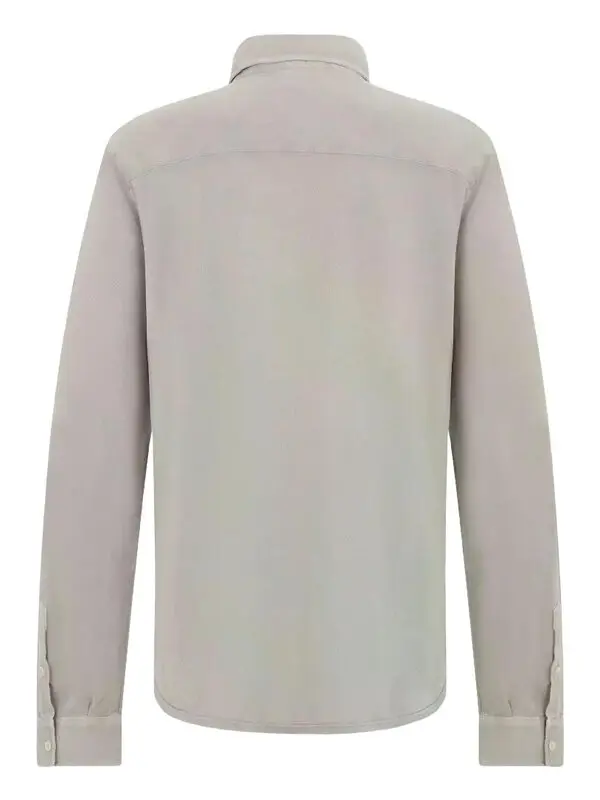 Fedeli Button-up Long-sleeve Shirt - Grey