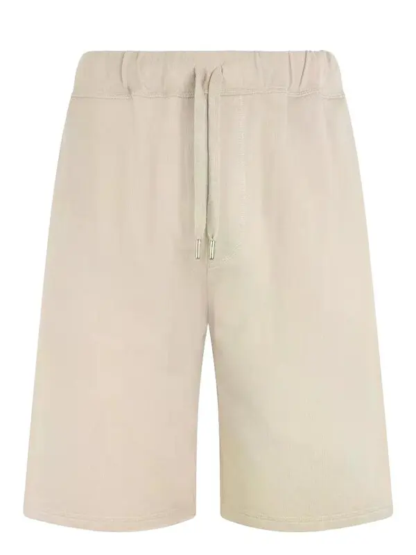 Fedeli Cotton Drawstring Waistband Shorts - Neutrals