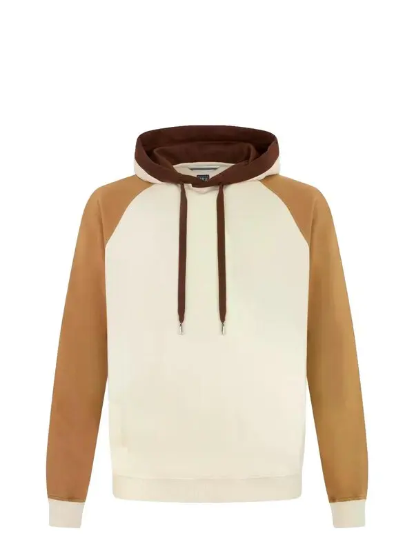 Fedeli Colour-block Raglan Sleeve Hoodie - Neutrals