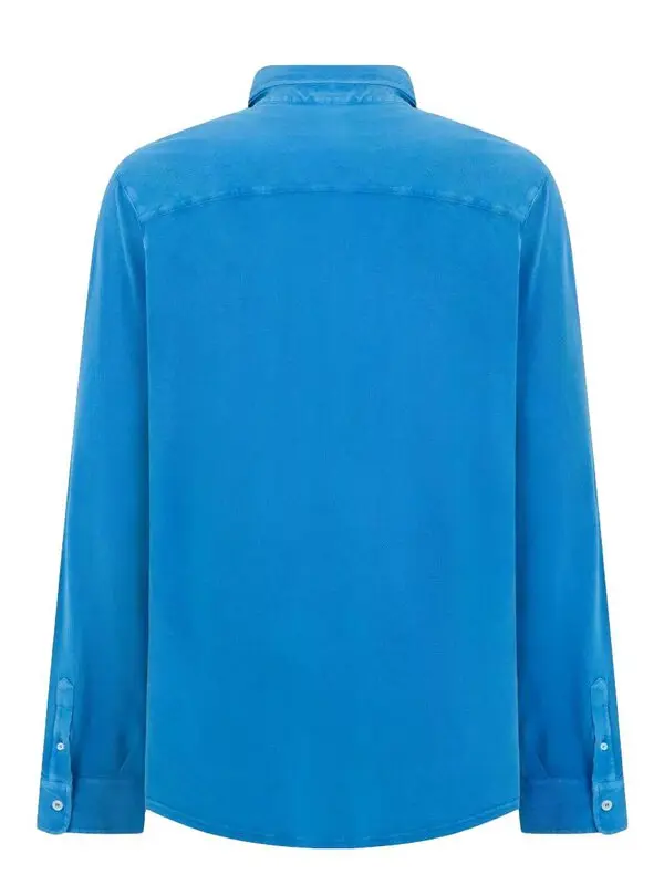 Fedeli Long-sleeve Button-up Shirt - Blue
