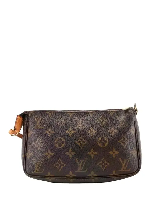LOUIS VUITTON Pochette Accessoires Monogram Canvas Clutch Bag - Brown