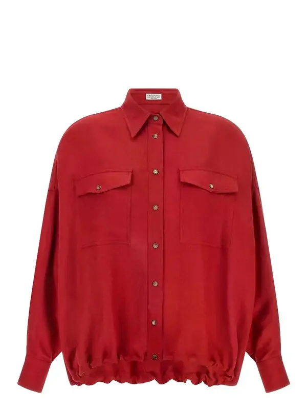 Brunello Cucinelli Pocket Detail Shirt - Red