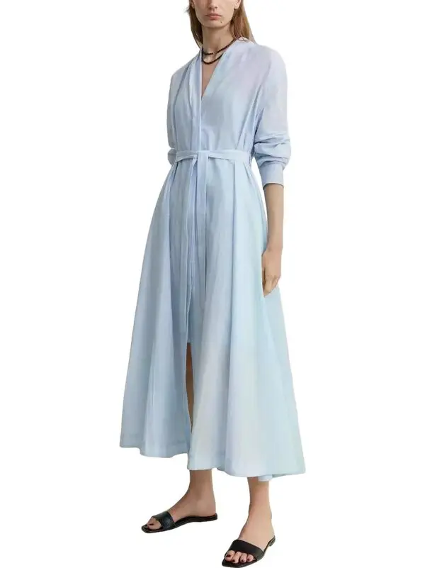 TOTEME Belted Midi Dress - Blue