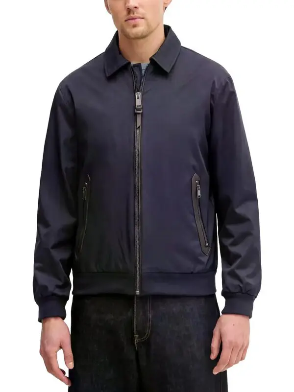 Guess Zip-up Shirt Jacket - Blue
