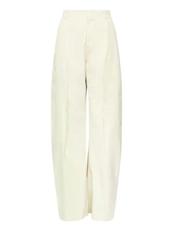 MAISON MARGIELA Light Cotton Twill Wide-leg Trousers - Neutrals
