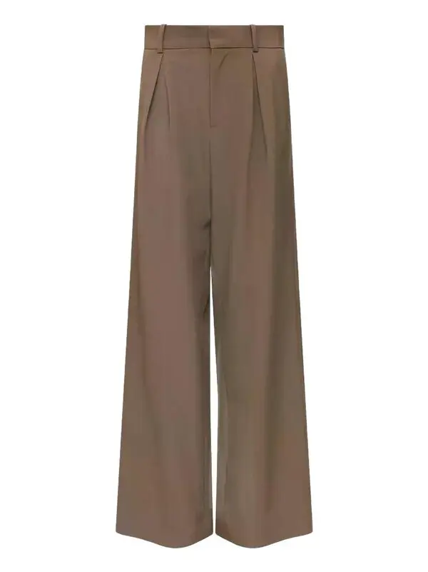 MAISON MARGIELA Wool-blend Pleated Trousers - Brown