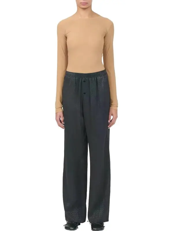 MAISON MARGIELA Viscose Blend Jacquard Trousers - Grey