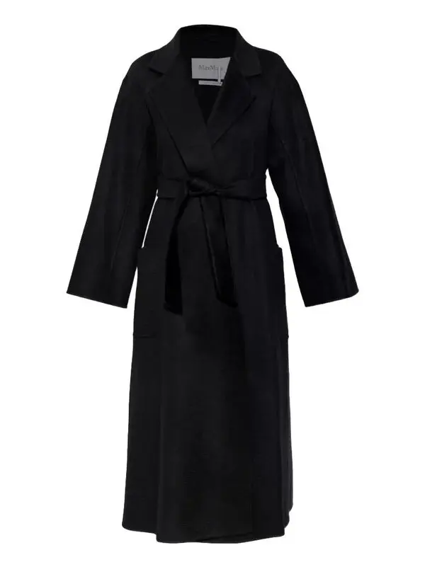 Max Mara Ludmilla Belted Cashmere Coat - Black