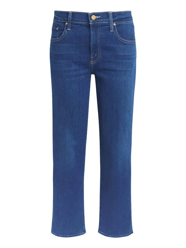MOTHER The Rambler Zip Ankle Jeans - Blue